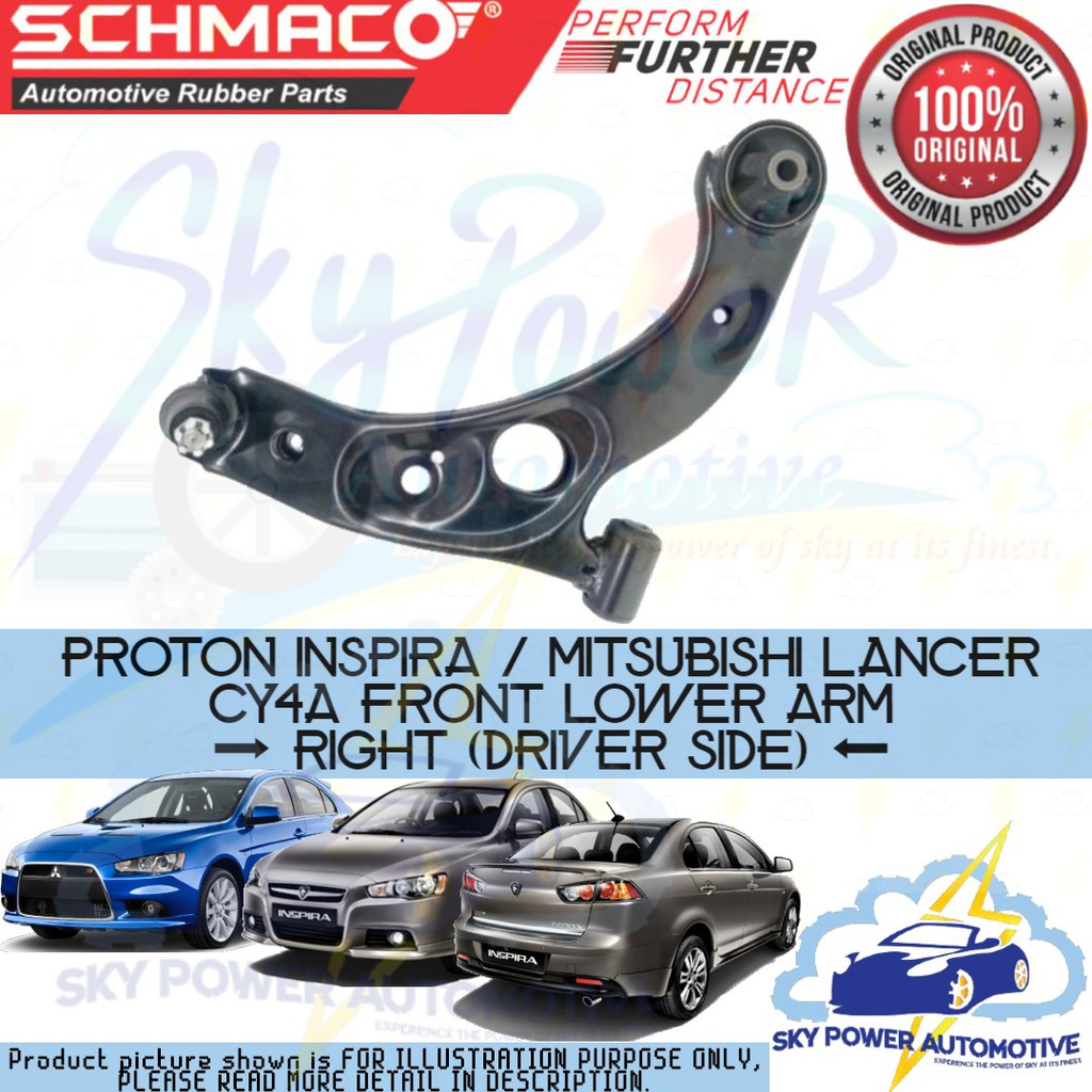 PROTON INSPIRA / MITSUBISHI LANCER CY4A SCHMACO LOWER ARM (FRONT LEFT ...