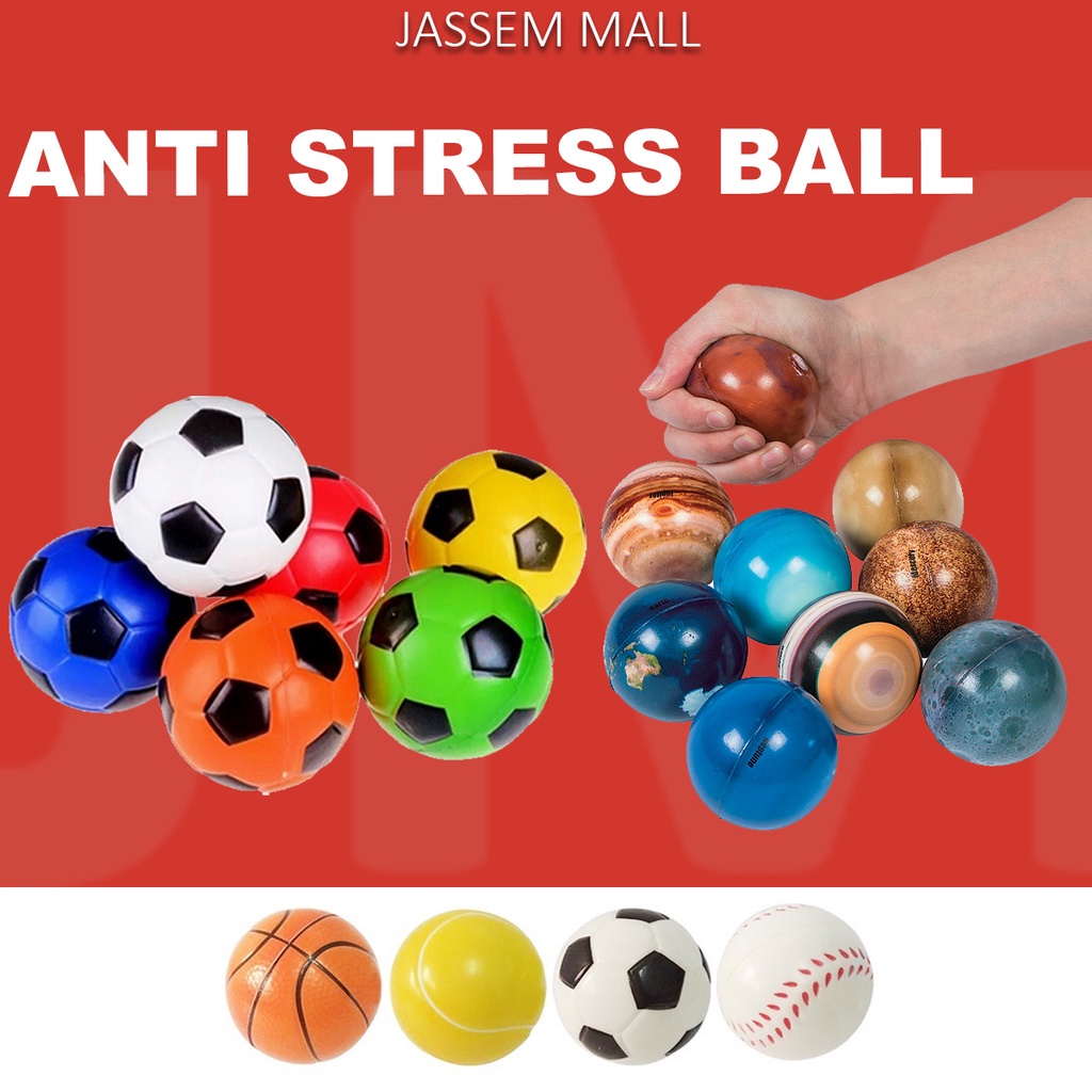 Anti-Pressure Stress Relief Squeeze Ball 6.3cm Bouncy Bouncing Funny ...