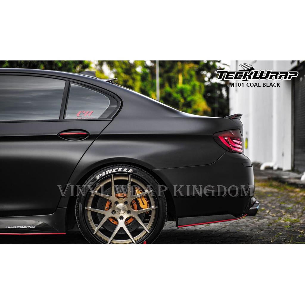 Teckwrap Matte Coal Black MT01 Matte Metallic Black Car Wrap Vinyl ...