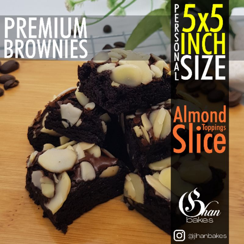 JihanBakes - Premium HomeBaked Brownies 5x5 Inch - Kek Brownies Coklat ...