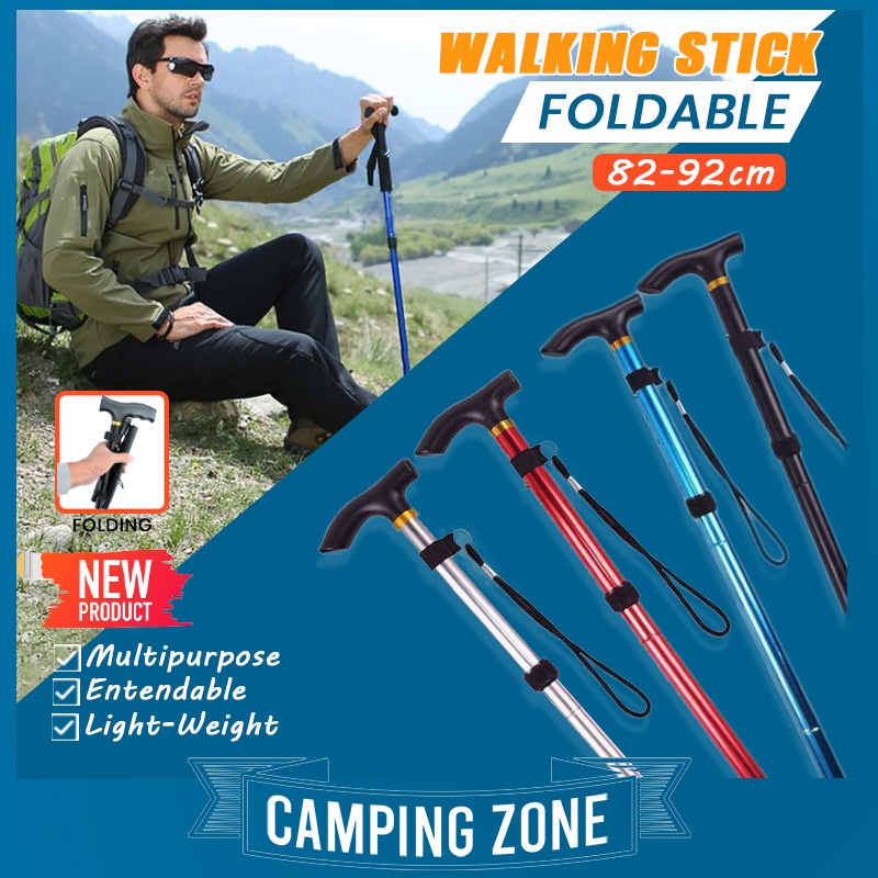 Multi Purpose Hiking folding Stick Light Weight Trekking Pole ...