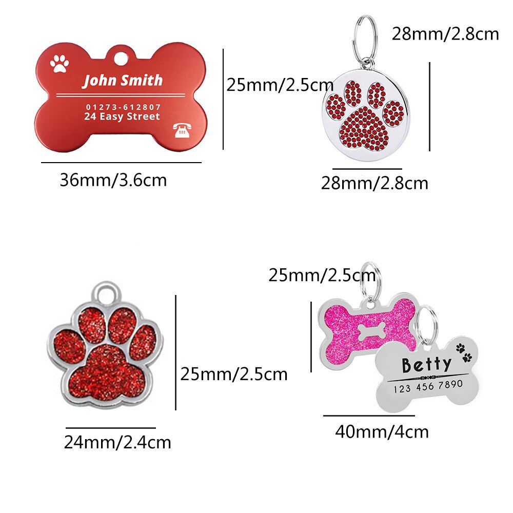 Personalized Dog Tag Address Tags for Dogs Collar Id Tags Custom ...