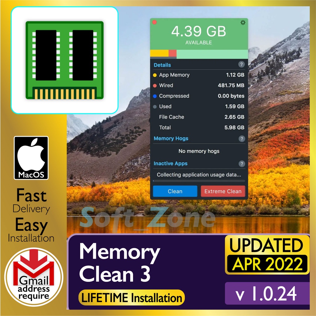 Memory Clean 3 v1.0.24 - Super Powerful Memory Cleaning Utility [macOSX ...