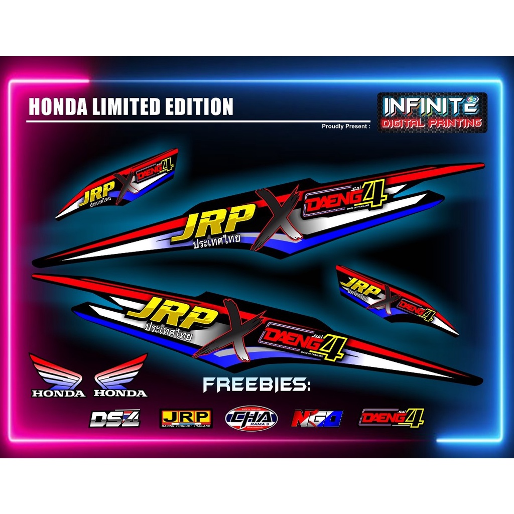 HONDA WAVE 100 JRP Thai decals ( with freebies ) | Shopee Malaysia
