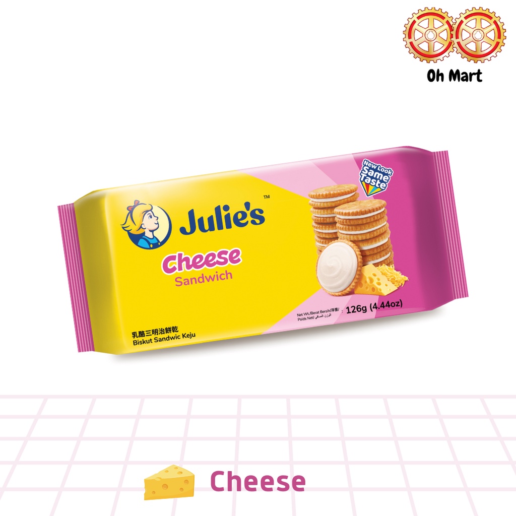 Julie's Sandwich Biscuit (Dark Choco/Finger Lemon/Choco More/Peanut Butter/Cheese) | Shopee Malaysia