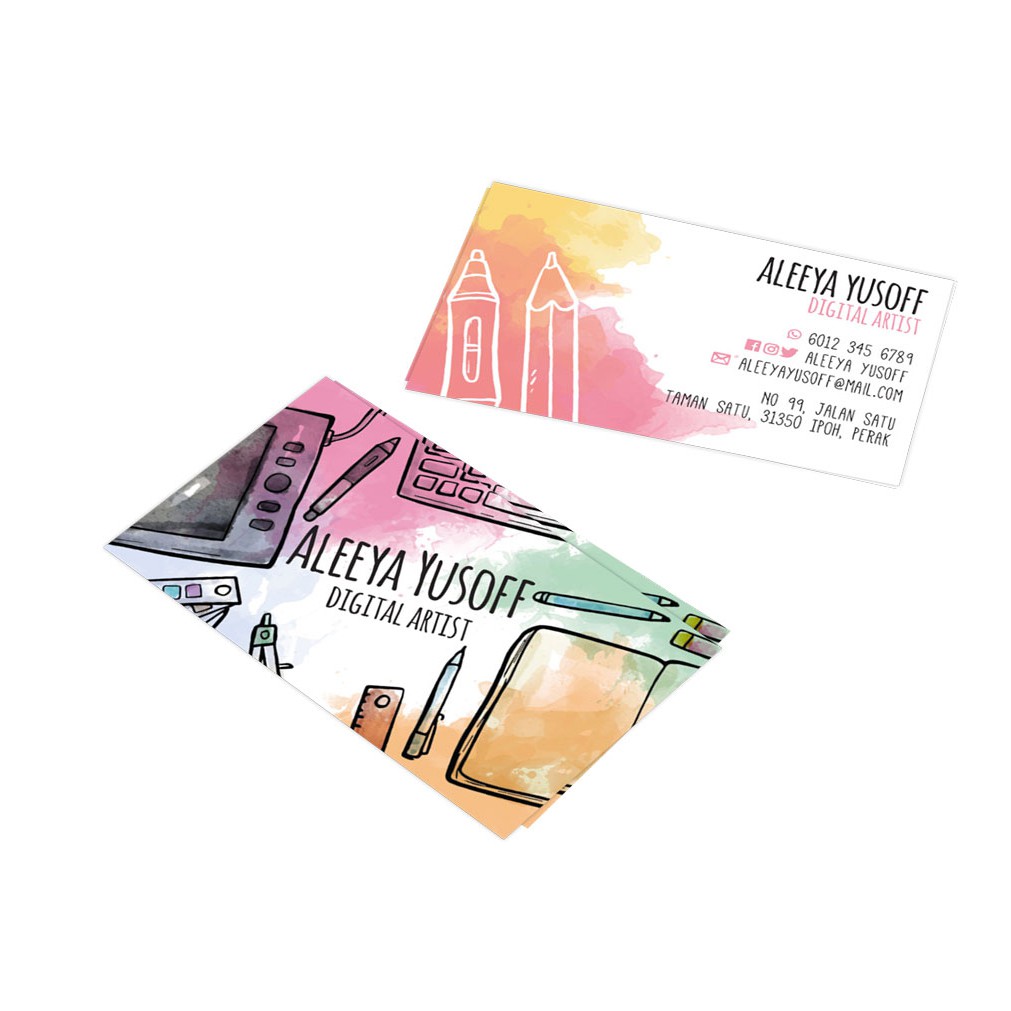 Business Card / Name Card Print Depan Belakang | Shopee Malaysia