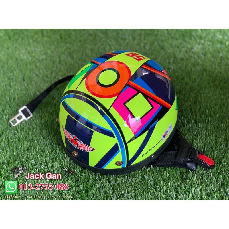 HELMET SEPARUH HELMET HALF CUT HELMET STENG HELMET TOPI KELEDAR MHR ...