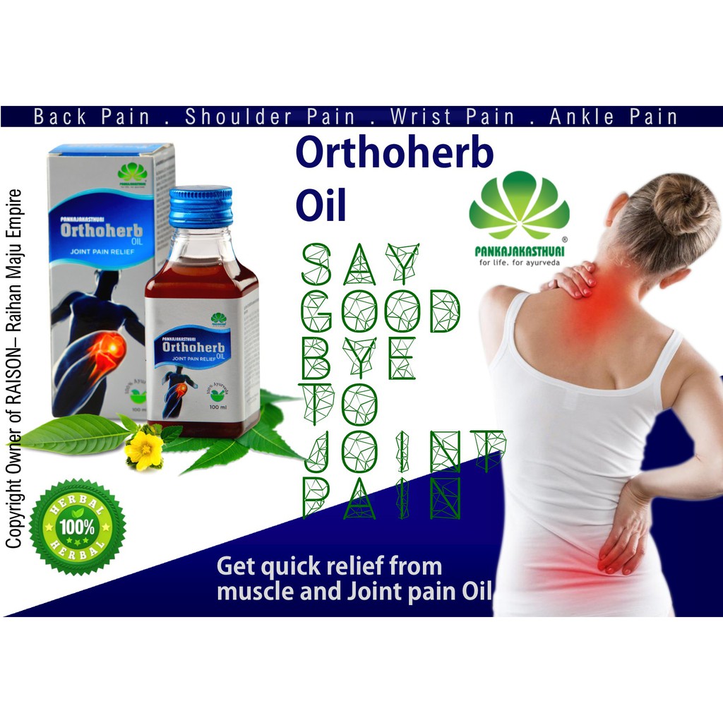 Orthoherb Ayurvedic Oil 100ml - Muscle and Joint pain | Shopee Malaysia
