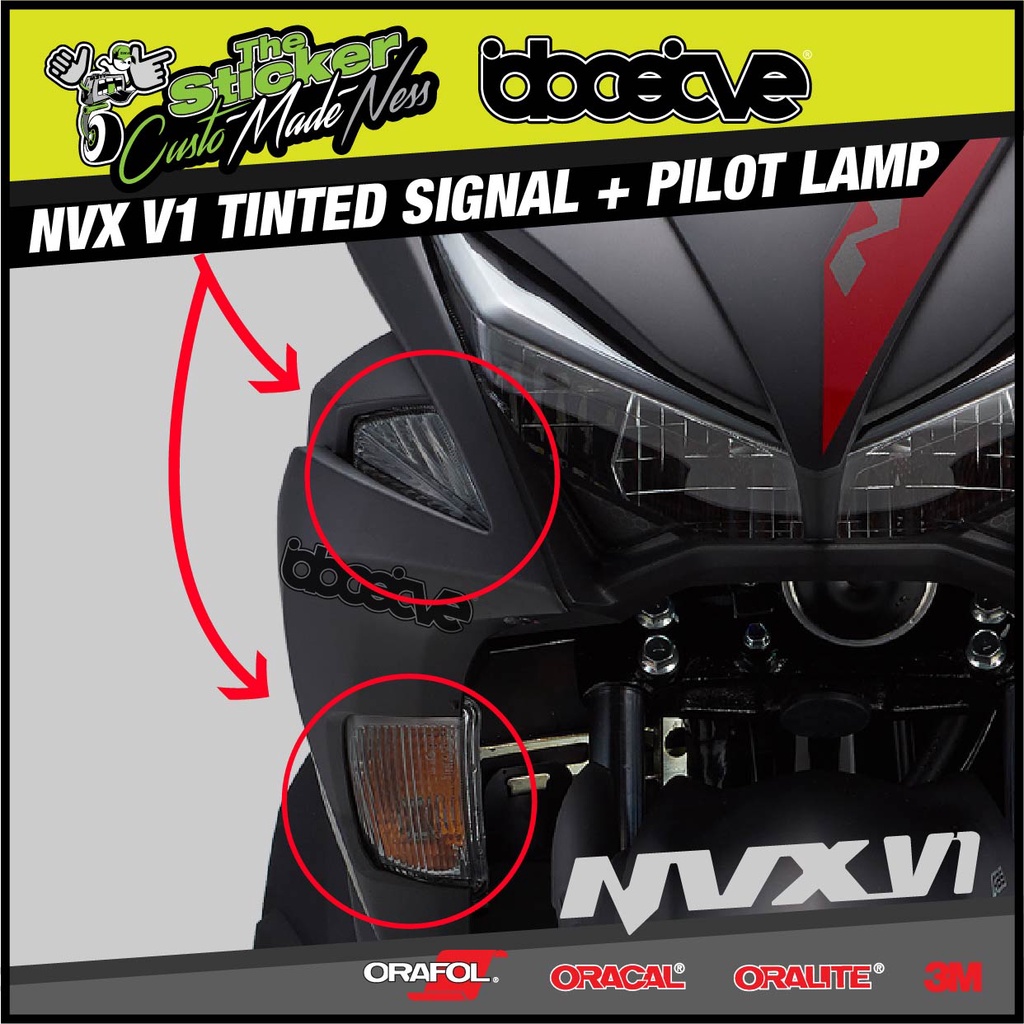 TINTED LAMPU SIGNAL & PILOT YAMAHA NVX 155 V1 BLACK SMOKE YELLOW ...