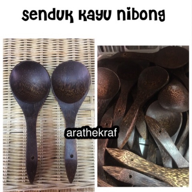 Senduk Kayu Nibong Murah (24cm) Murah 🔥 | Shopee Malaysia