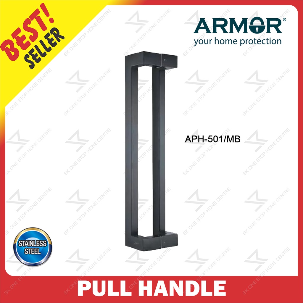 ARMOR Pull Handle (MATT BLACK SERIES) APH-501/0600MB / APH-501/0900MB ...