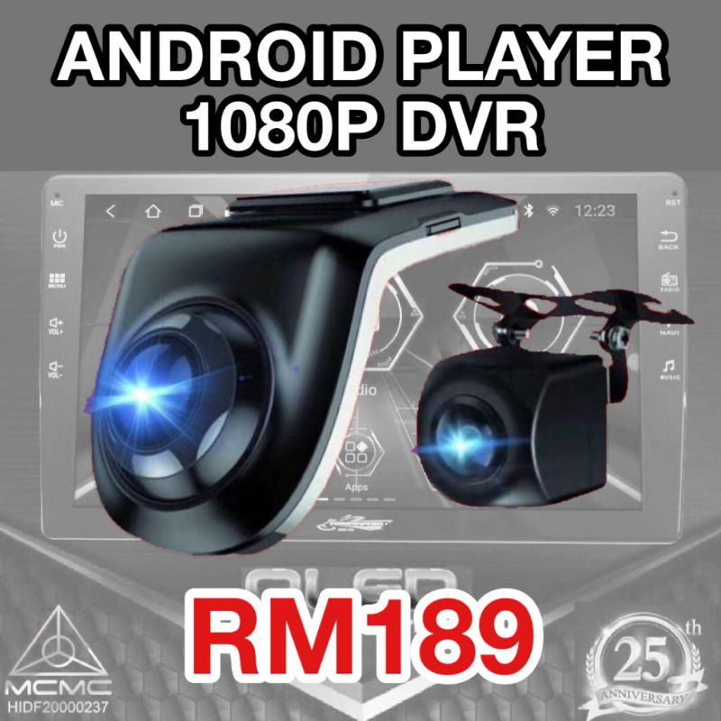 Big Screen Android Player Front/Rear DVR Recorder 1080p | Shopee Malaysia