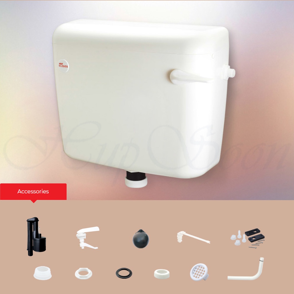 TECHPLAS Elegen Plastic Cistern Toilet Flush Tank Kotak Tandas 马桶水箱 ...