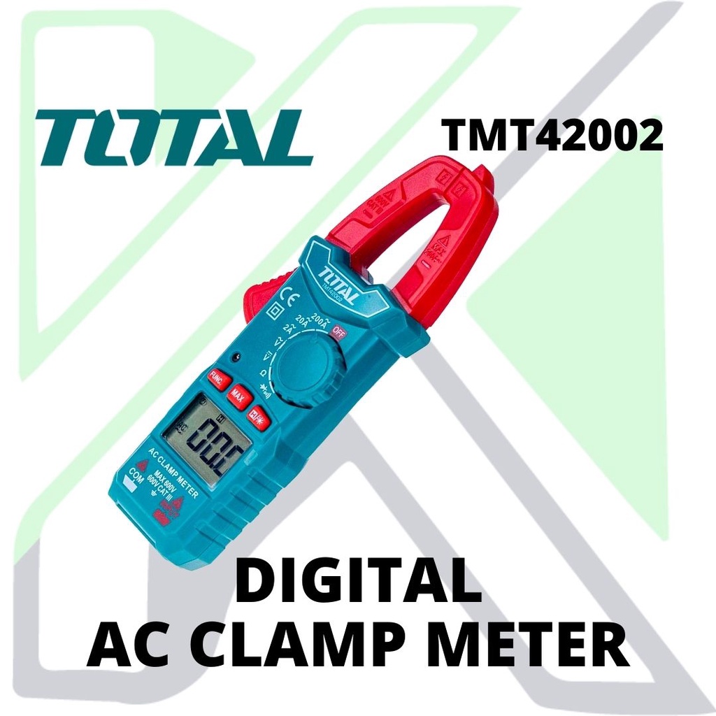 【TOTAL】AC 200A Digital AC Clamp Meter TMT42002 ⚡ [Pengukur Pengapit AC ...
