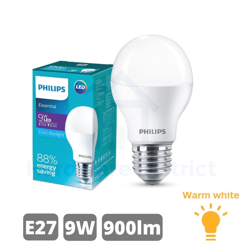 PHILIPS ESSENTIAL LED LIGHT BULB 5W/7W/9W/11W/13W E27 | 6500K DAYLIGHT / 3000K WARM WHITE ...