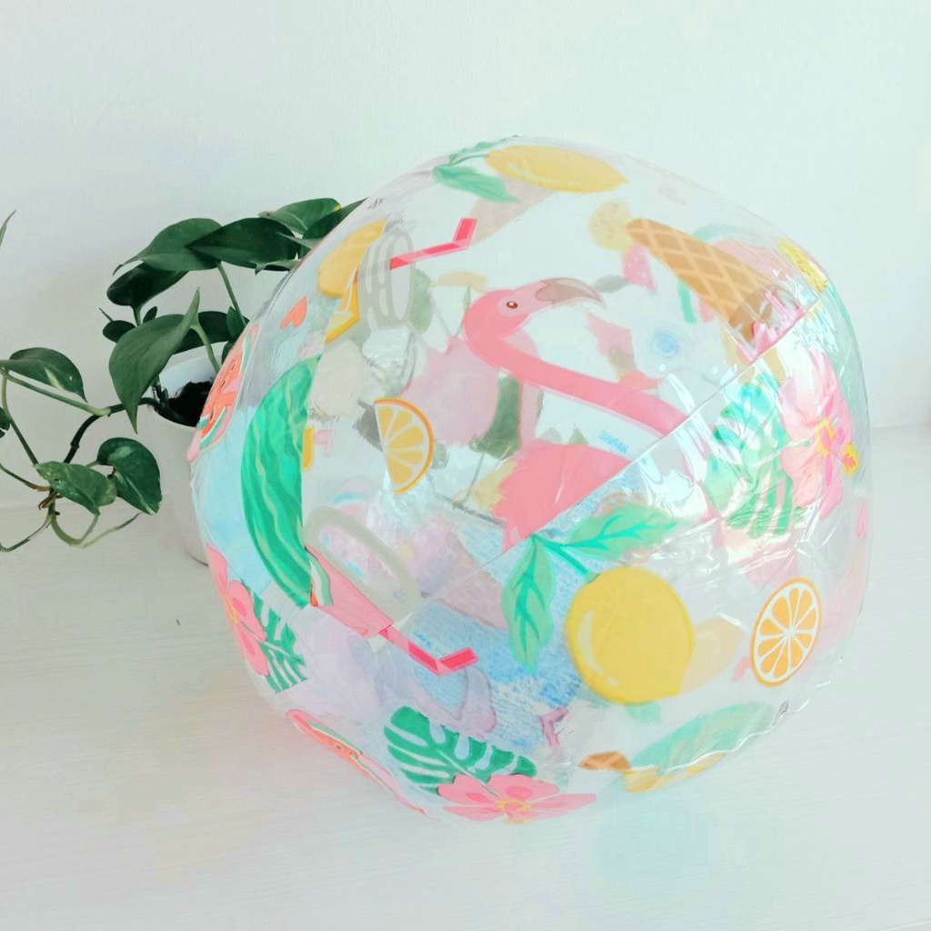 Inflatable Beach Ball Kids Swimming Water Ball Flamingo Bola Pantai ...