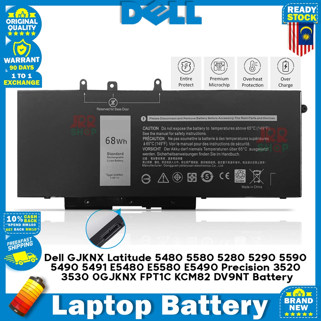Original Del GJKNX Latitude 5480 5580 5280 5290 5590 5490 5491 E5480 ...