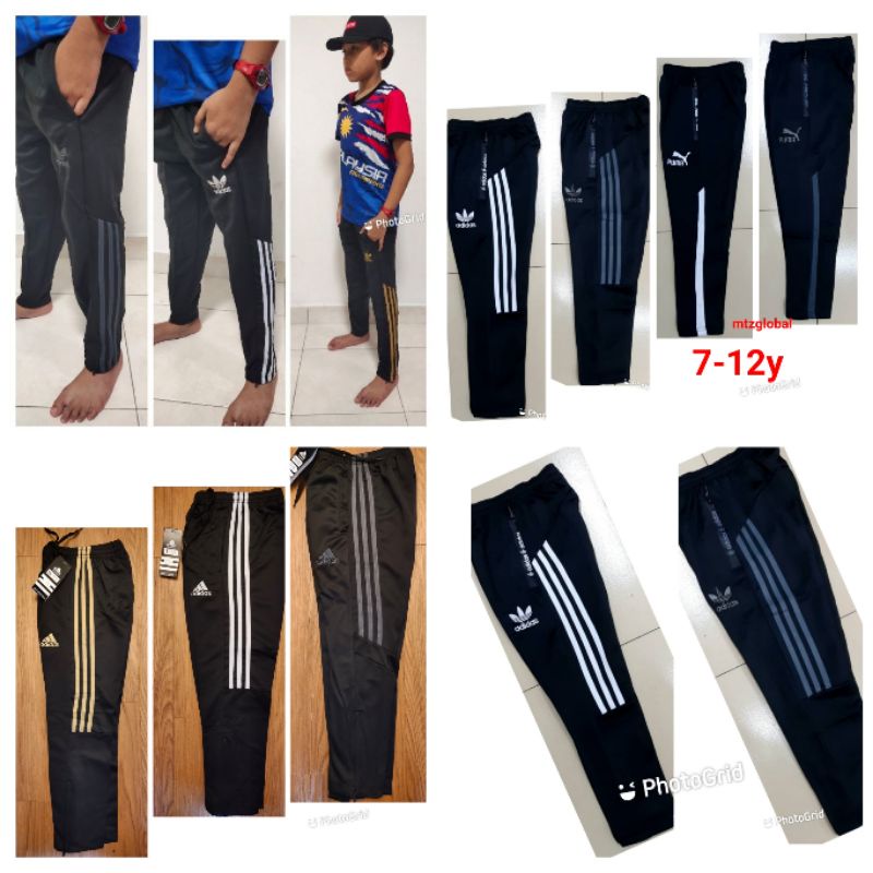 seluar trek adi das budak 6-12y / treksuit sukan | Shopee Malaysia