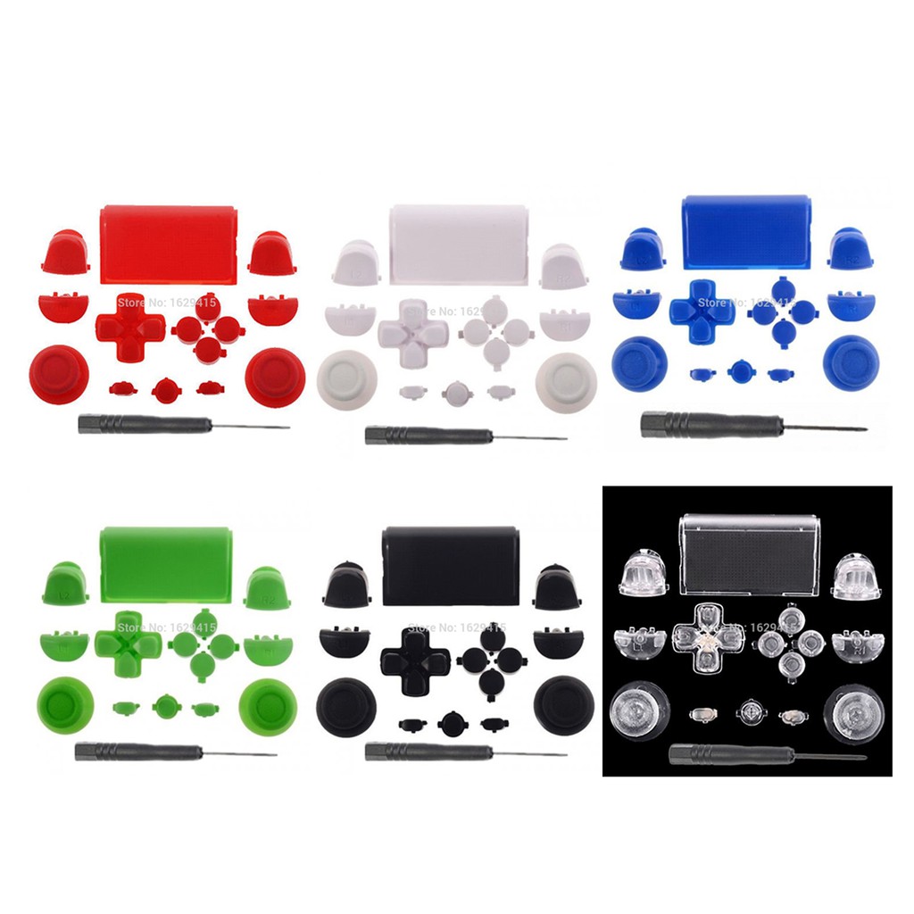 Full Buttons Mod Kit For PlayStation Dualshock 4 PS4 Controller R2 L2 ...
