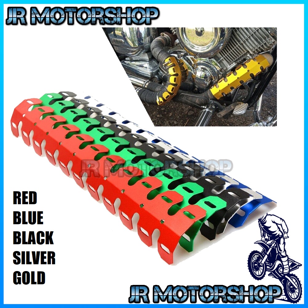 Motorcycle Exhaust Muffler Pipe Protector Metal Heat Shield Cover ...