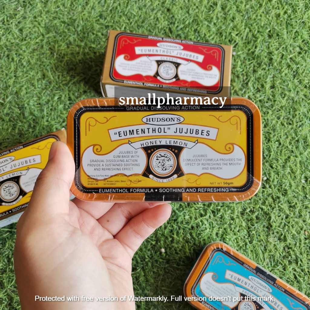 Hudson's Eumenthol Jujubes Classic / Honey lemon / Fresh mint Bottle ...