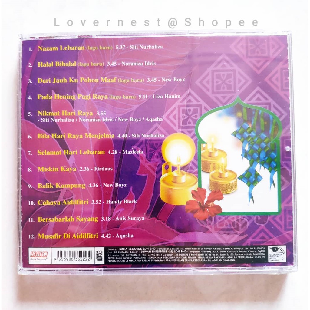 Lagu-Lagu Hits Hari Raya Aidilfitri CD VCD DVD MTV Karaoke - Dato Siti Nurhaliza Erra Fazira New ...