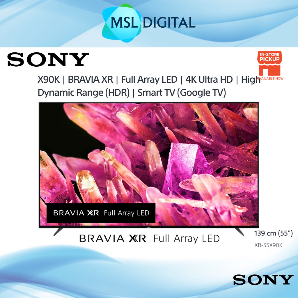 Sony X90K Bravia XR Full Array LED 4K Ultra HD High Dynamic Range HDR ...