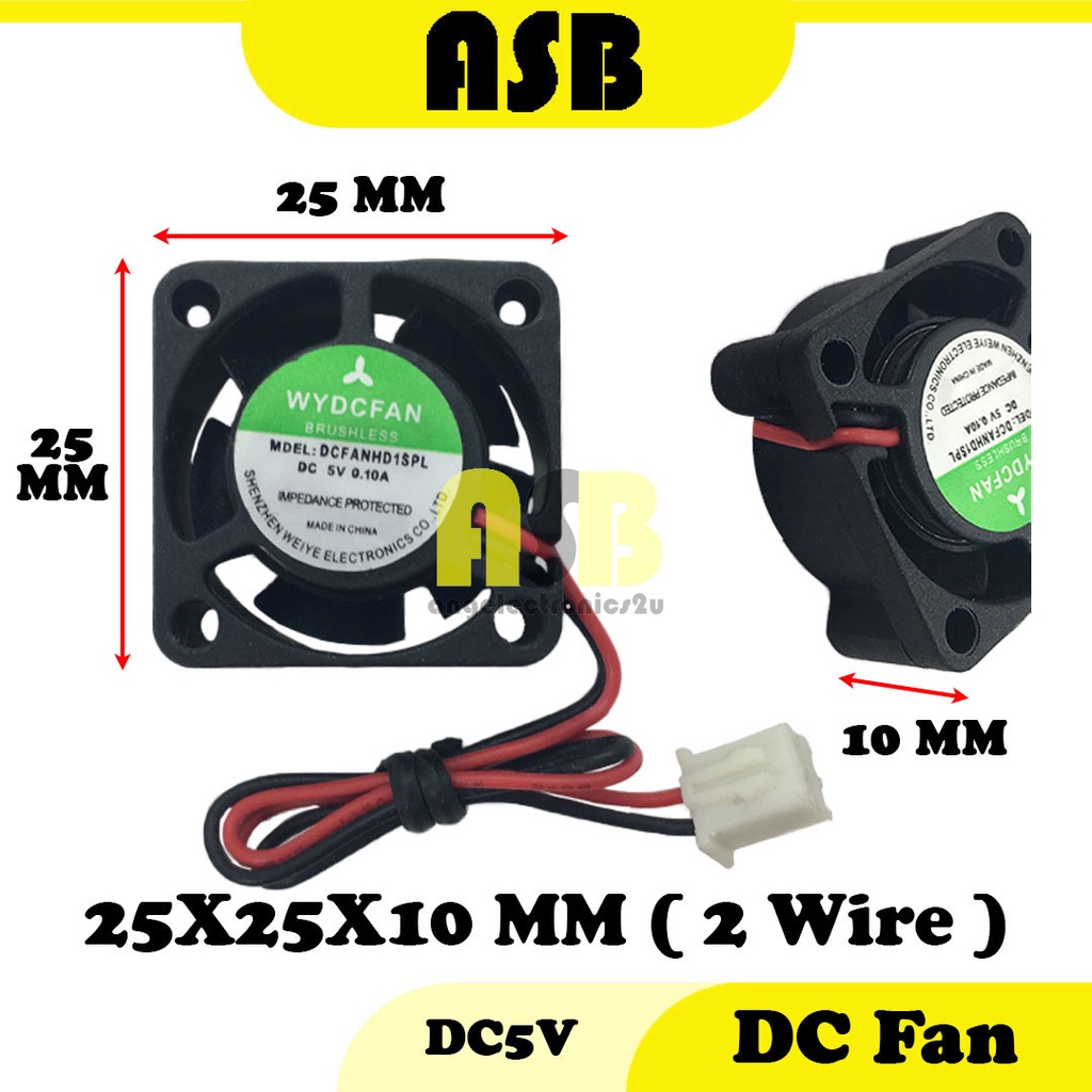 (1pc) DC Fan DC5V ( 1" ) ( 2 Wire ) ( 151010256 ) | Shopee Malaysia