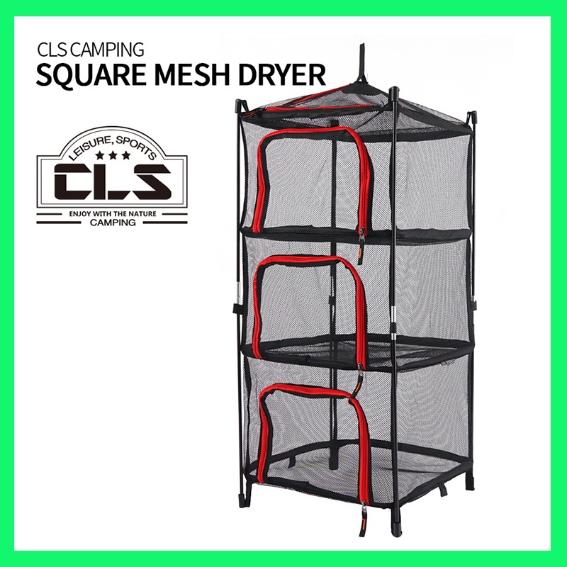 [CLS] 4-Layer Outdoor Hanging Foldable Drying Rack Camping Organizer ...