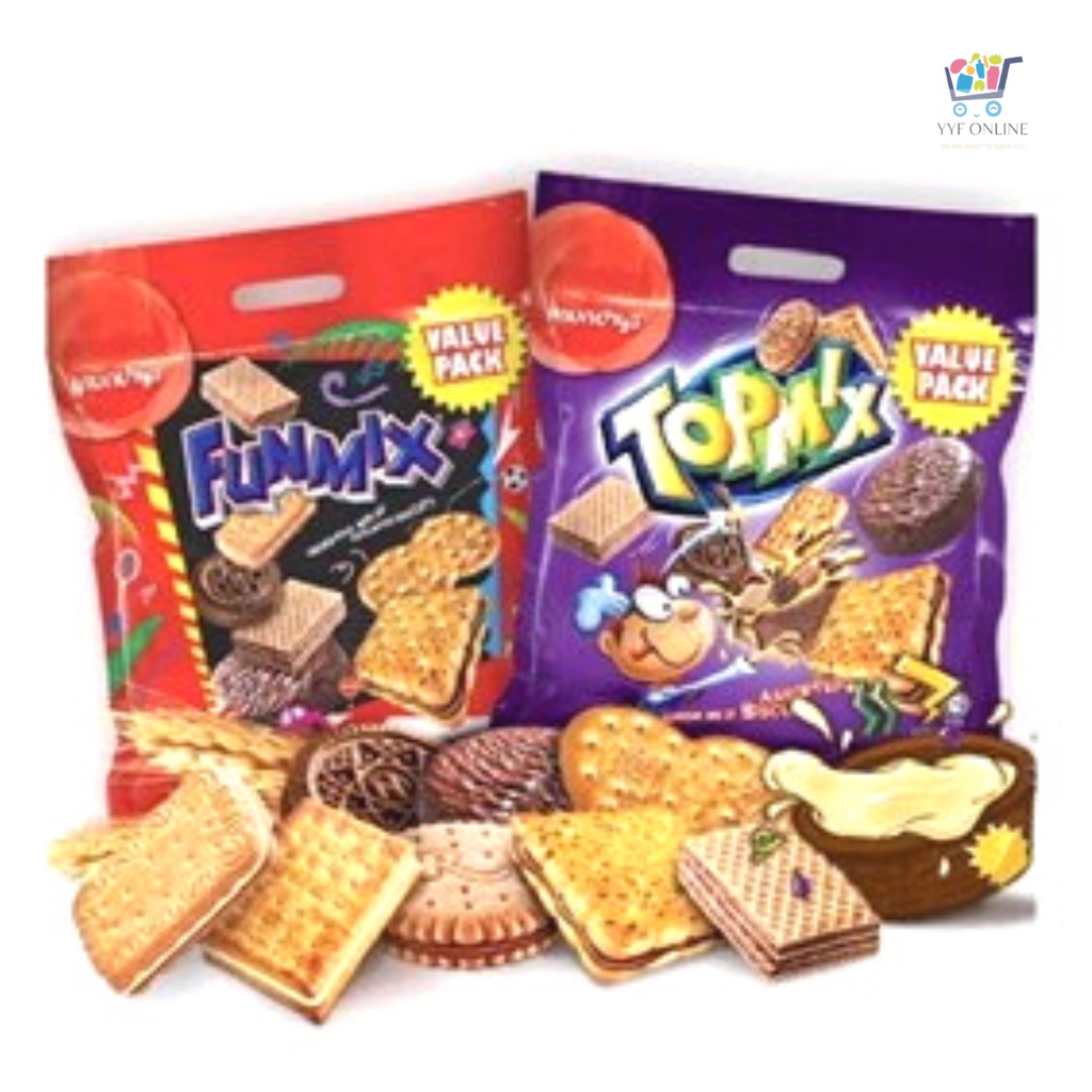 Munchy FUNMIX & TOPMIX & CHEERMIX Assorted Biscuit Value Pack Biskut Beraneka (500g) | Shopee ...