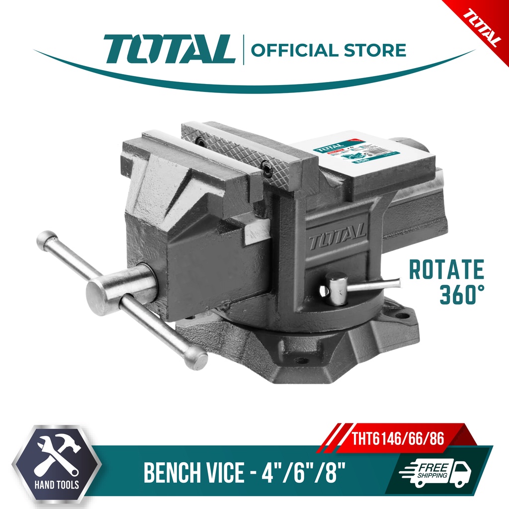 Total Bench Vice (4" / 6" / 8") THT6146 / THT6166 / THT6186 | Shopee ...