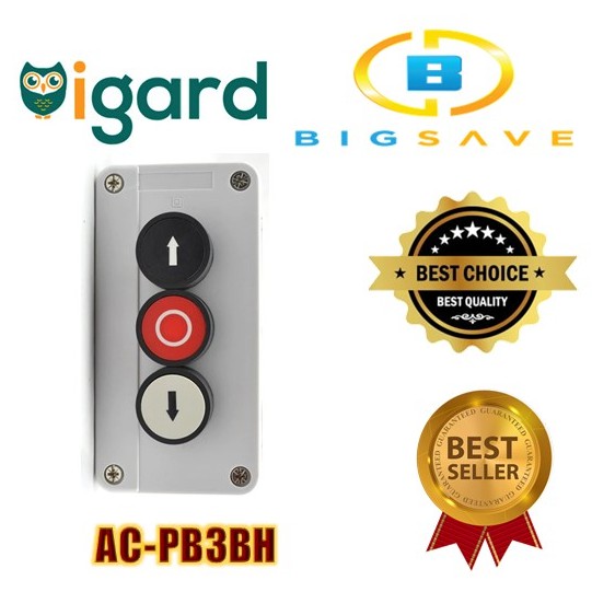 IGARD AC-PB3BH 3 CHANNEL 220V-3AMP HEAVY DUTY PUSH BUTTON | Shopee Malaysia