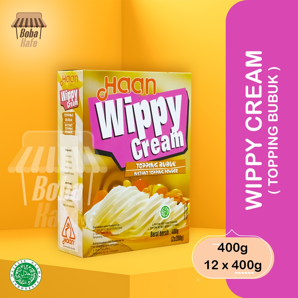 Wippy/whipping/whipped cream Powder Haan 400 Grams (2X200Gr Contents ...