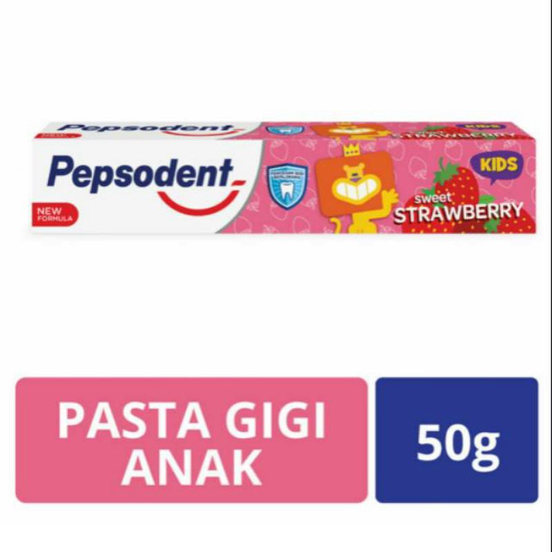 Pepsodent Kids Toothpaste Sweet Strawberry 50gr | Shopee Malaysia
