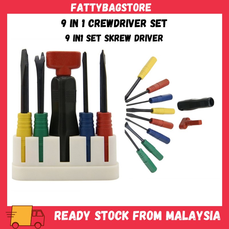 9 IN 1 CARBON SCREWDRIVER SET| SKREW DRIVER SET | Shopee Malaysia