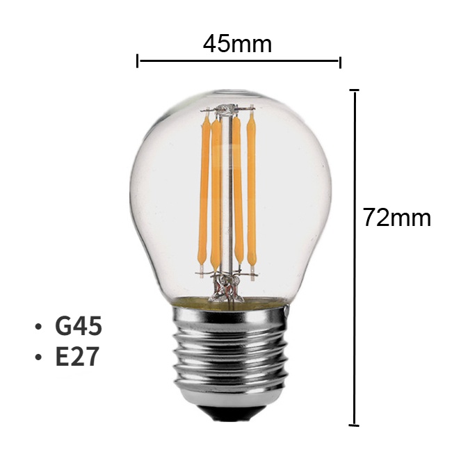 Led Bulb Spotlight 2W/4W/6W E27/E14 Cob /Flame Tip Candle bulb G45 ...