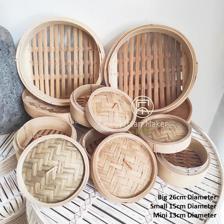 Bamboo Steamer Tray with Lid / Traditional Steam Tray / Dim Sum / Bao ...