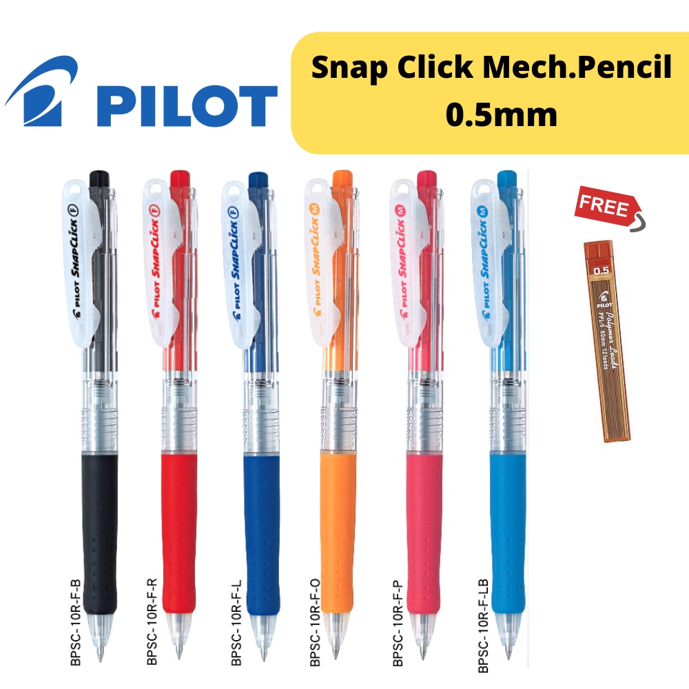 Pilot Snap Click Mechanical Pencil 0.5mm with Lead/ Pensil Tekan ...