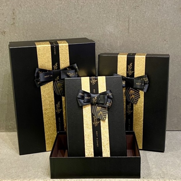 Rectangle Gift Box with Ribbon Exclusive Gift Box Kotak Hantaran ...
