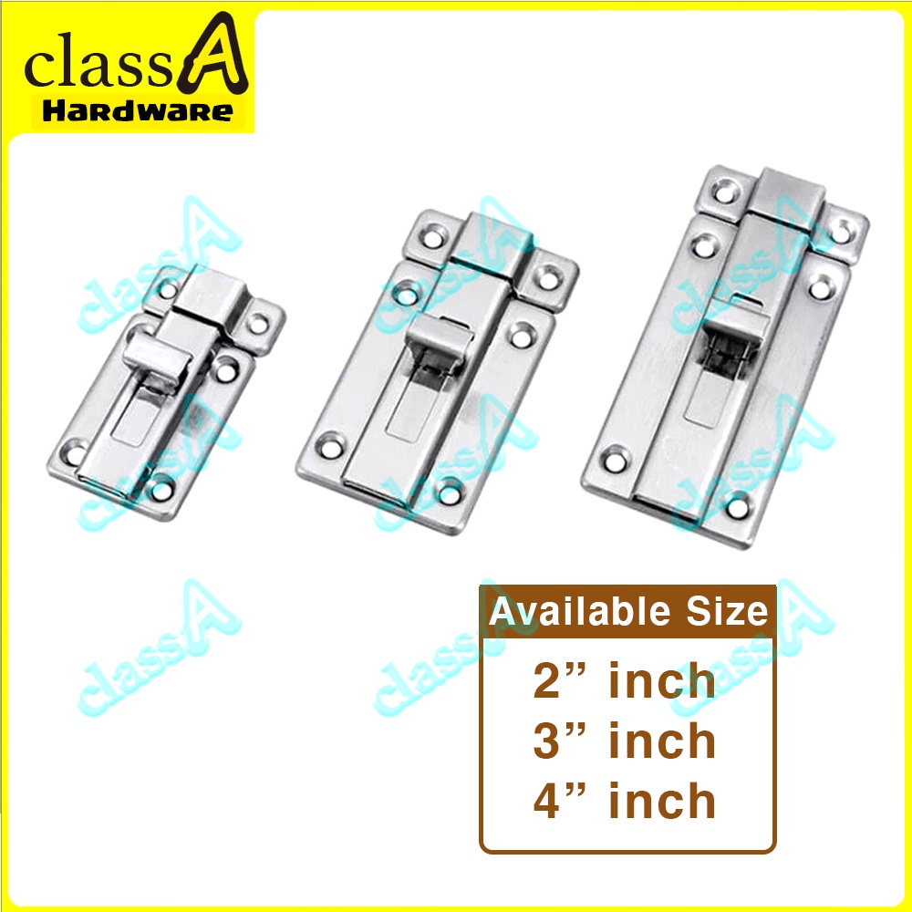 ClassAHW Stainless Steel Door Bolts Latch Slug Sliding Door Lock ...