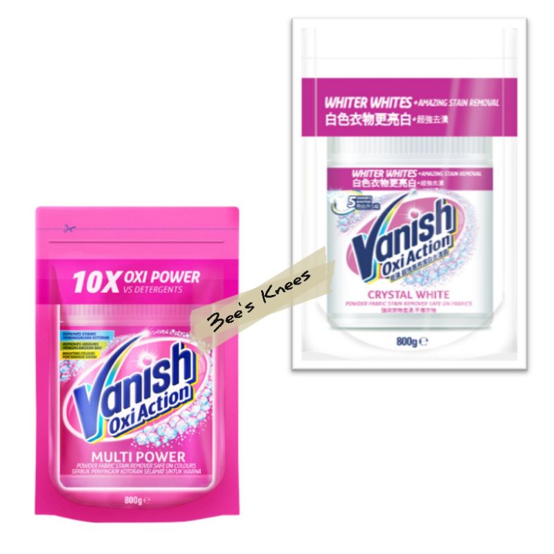 Vanish Fabric white crystal white / oxi action stain remover laundry ...