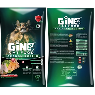 GINO CAT FOOD Chicken & Salmon 8kg | Shopee Malaysia
