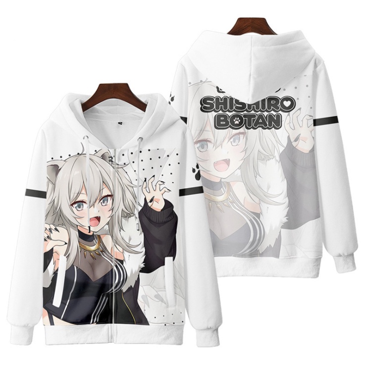 New Anime HOLO LIVE Shishiro Botan Zipper Hoodie Japanese Men's Fashion ...