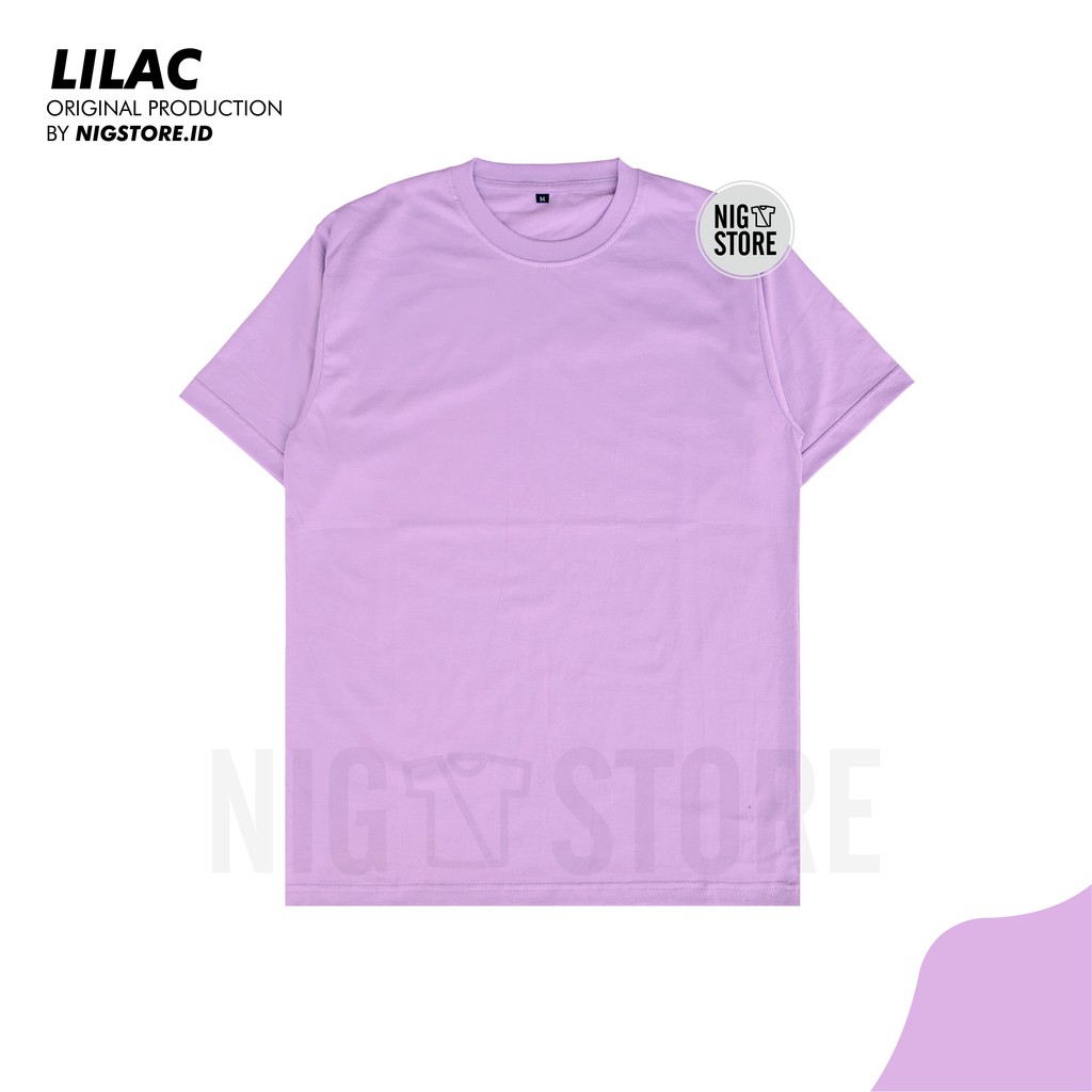 UNGU T-shirt POLOS LILAC Light Purple BASIC Short & Long Sleeve COTTON ...