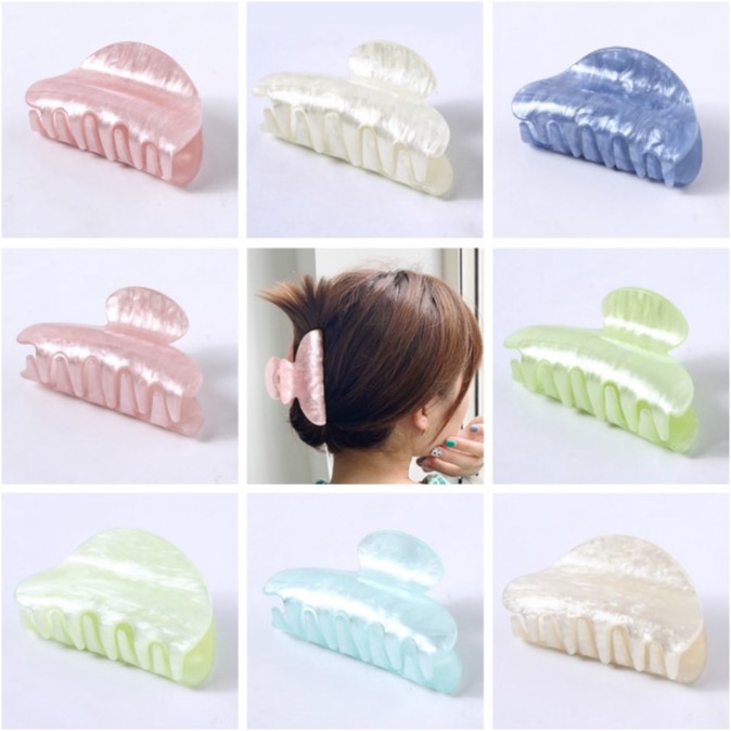 Y012 European and American high-grade acrylic marble pattern hairpin ...