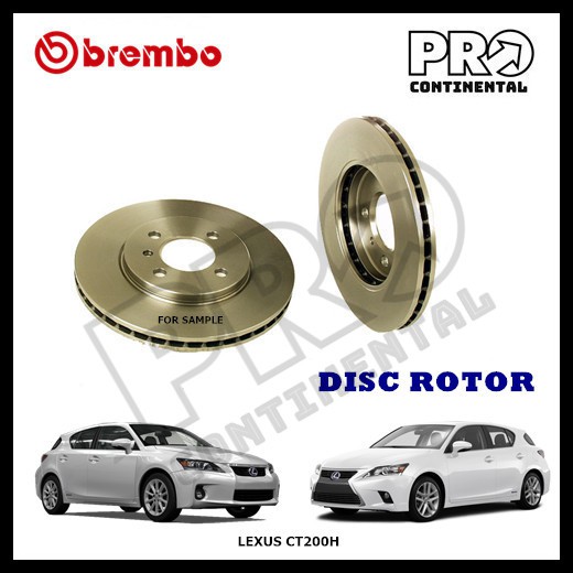 GENUINE BREMBO LEXUS CT200H ZWA10 FRONT DISC ROTOR [1 PAIR (LH+RH ...