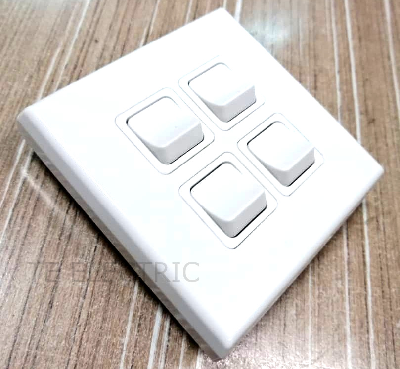 PDL 4 GANG 1 WAY SWITCH CLASSIC SQUARE TYPE FOUR GANG SWITCH MODULE ...