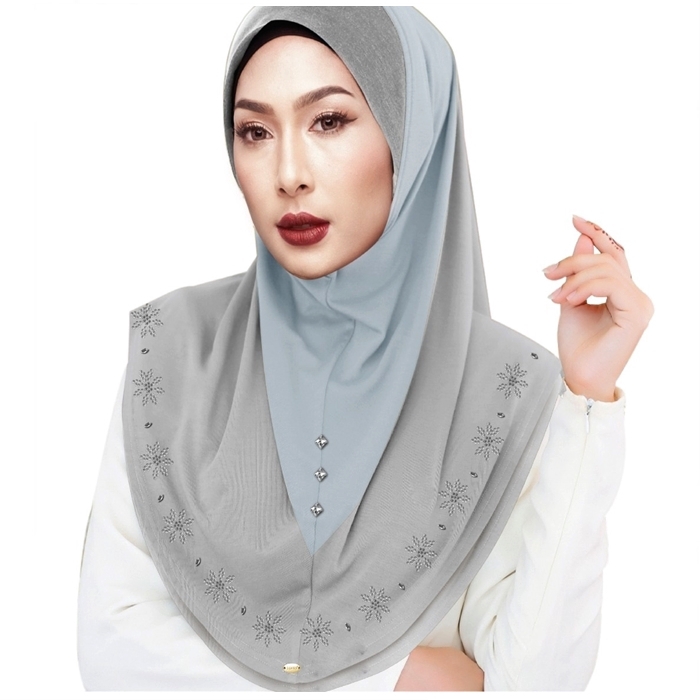 Fully Instant Shawl Two Layer Full Cover Inner Muslim Head Wear Slip On ...