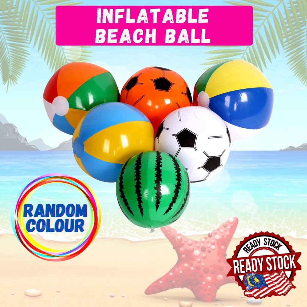 Color Inflatable Ball Children's Play Water Polo Beach Ball Toy Ball ...