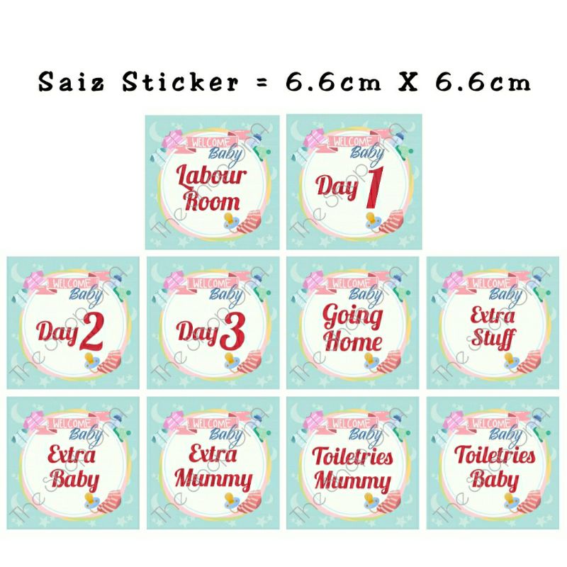 10pcs ziplock + stickers + free Checklist to Hospital Card | Plastik ...